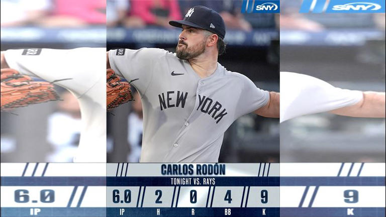 MLB／羅登6局9K無失分！本季代表作 洋基得點圈僅敲1安完封光芒