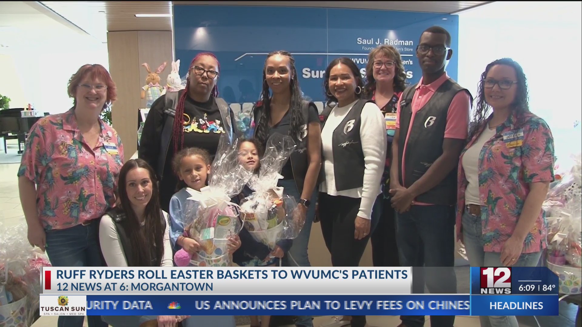 Ruff Ryders donate Easter Baskets to WVU Medicine Children's