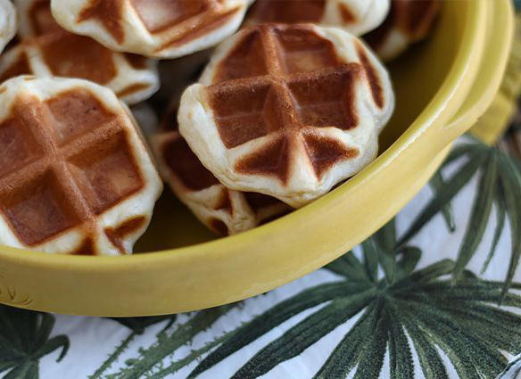 Mini chocolate waffles
