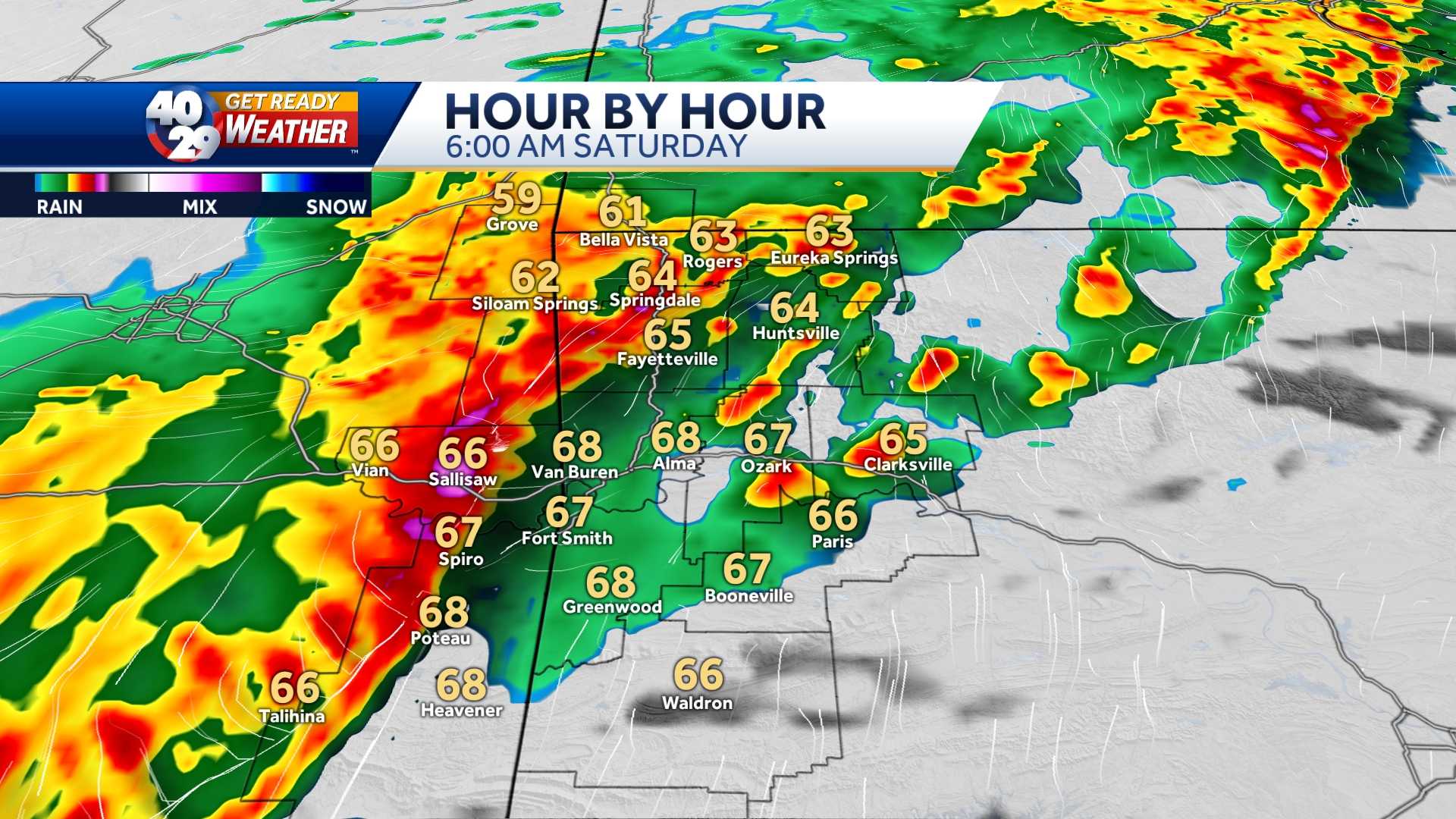 TIMELINE: Easter weekend severe weather and flooding threat