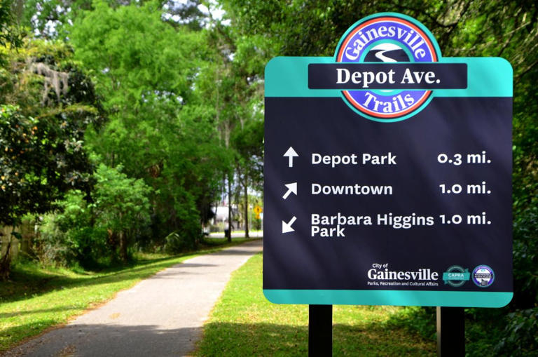 Wayfinding signs are introduced on Gainesville’s Multi-use Trails