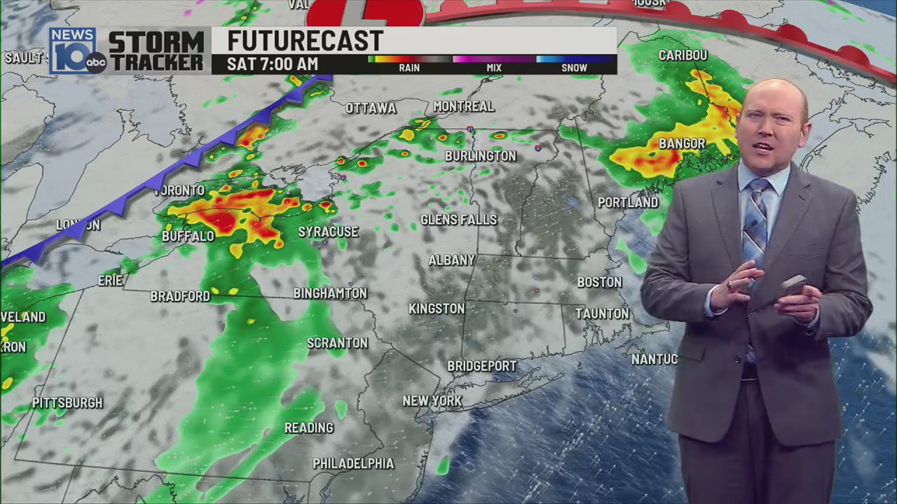 Partly clear, mild Friday night