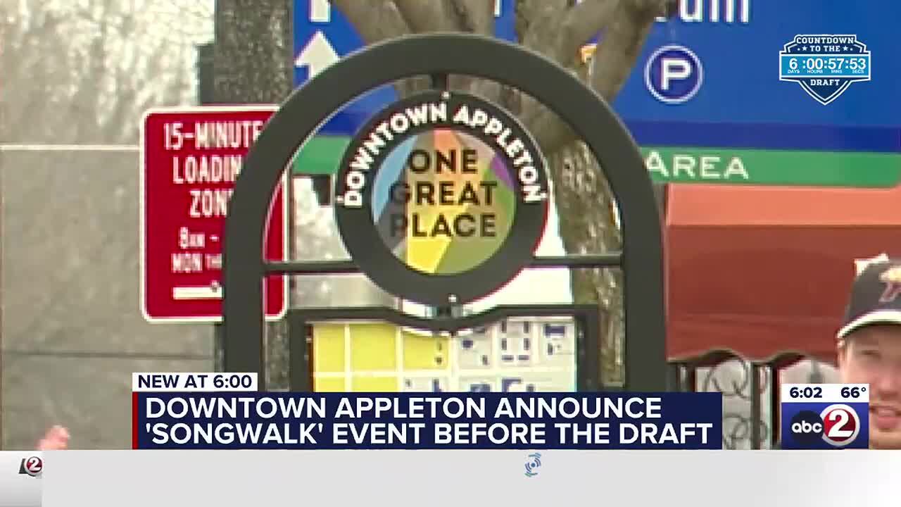 Downtown Appleton hosting ‘SongWalk’ event ahead of NFL Draft