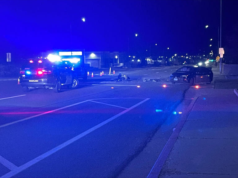 Car vs. motorcycle accident closes Stead Boulevard