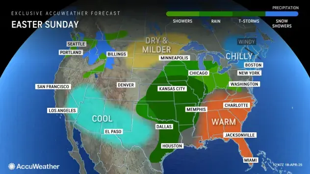 Easter weekend weather: Wet and warm Saturday gives way to dry ...