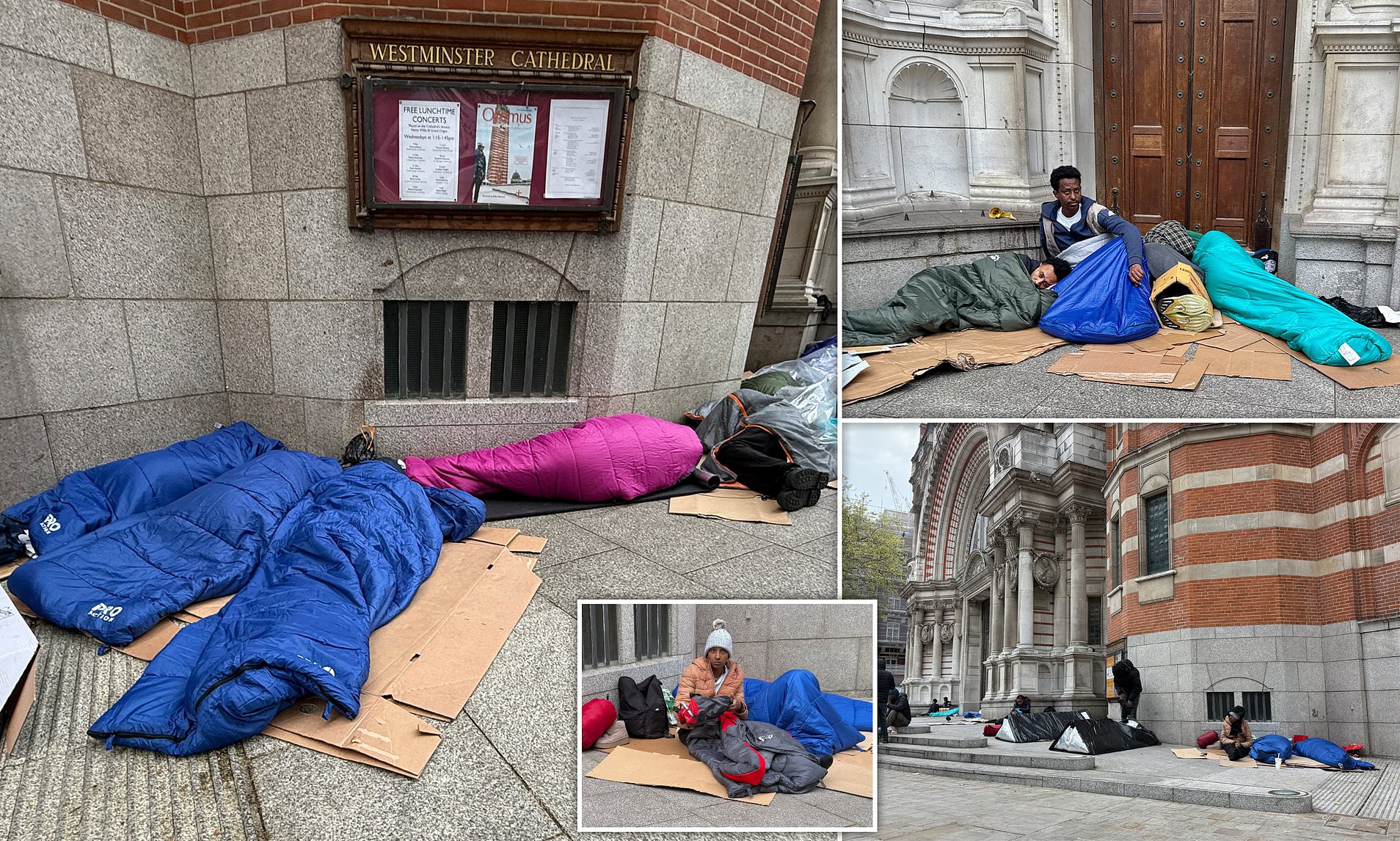 Migrant camp cleared away from outside Westminster Cathedral