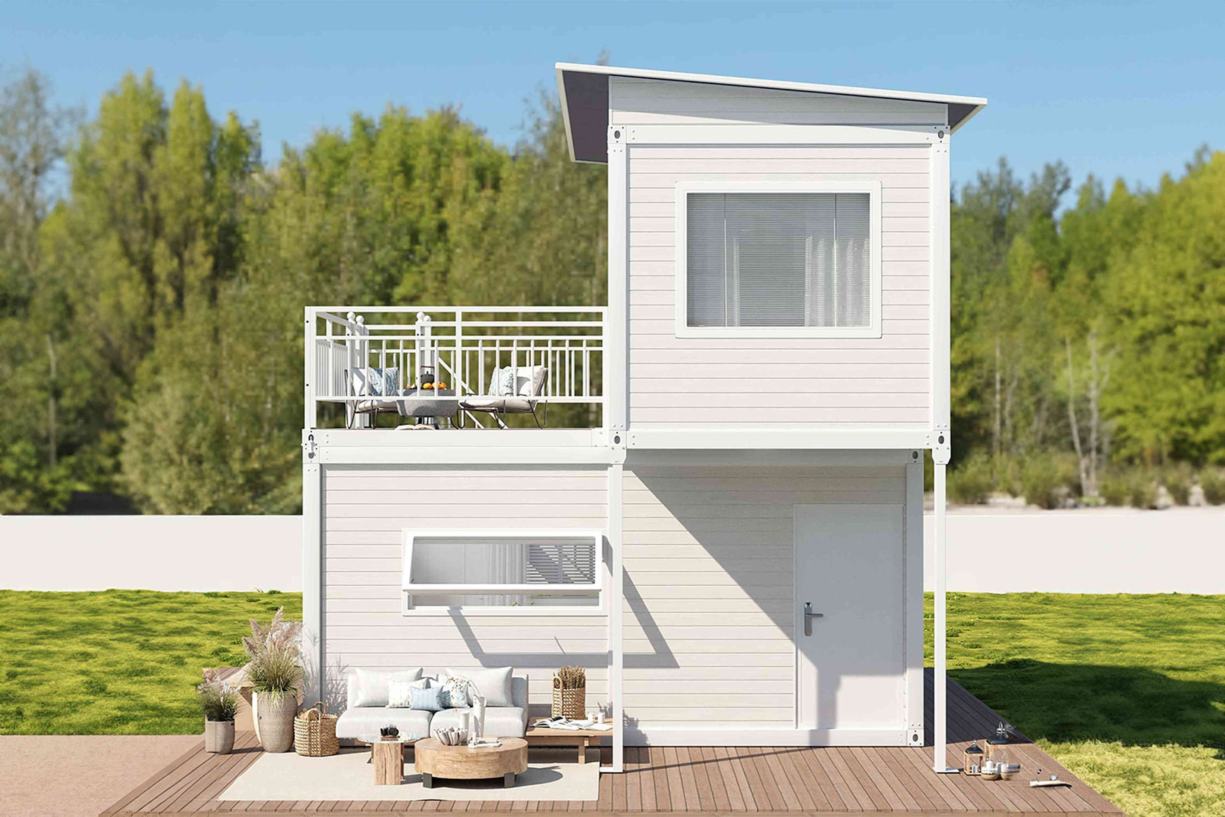 This 2-story, 2-bedroom Amazon Tiny Home Lets In So Much Natural Light ...