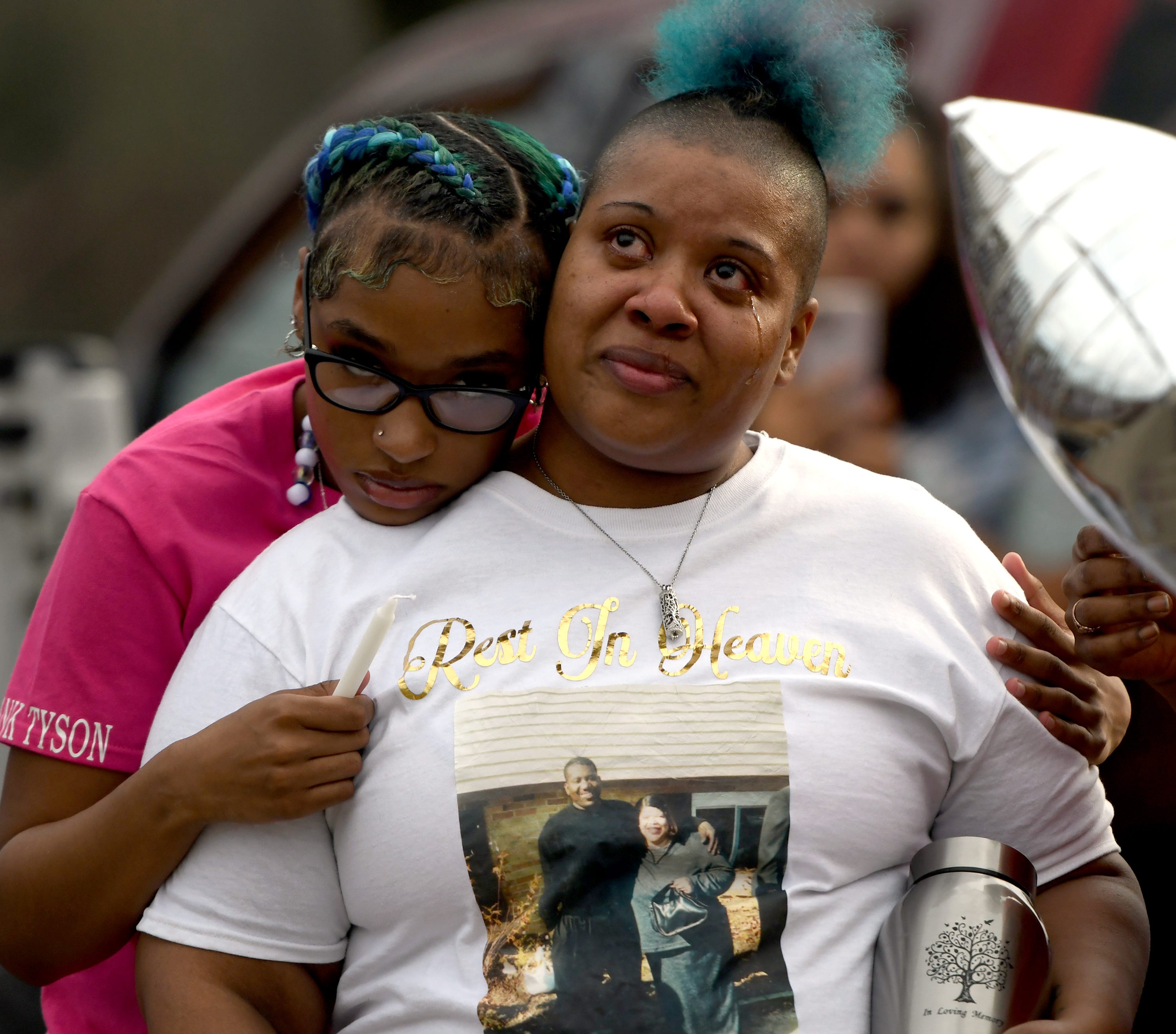 Family and friends of Frank Tyson held a vigil to mark the 1-year ...