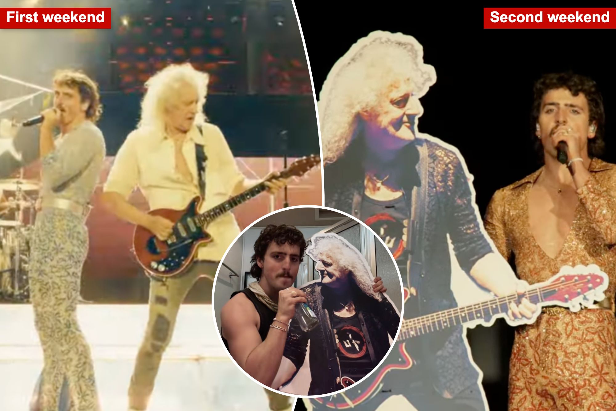 Benson Boone trolls Coachella with cardboard cutout of Queen rocker ...