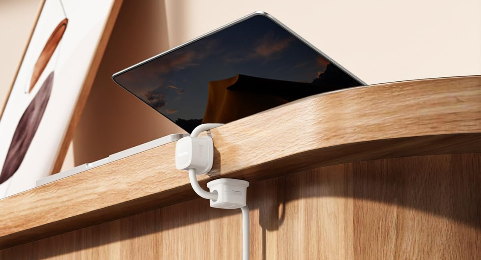 This $8 magnetic cord organizer hack spares your desk from cable chaos