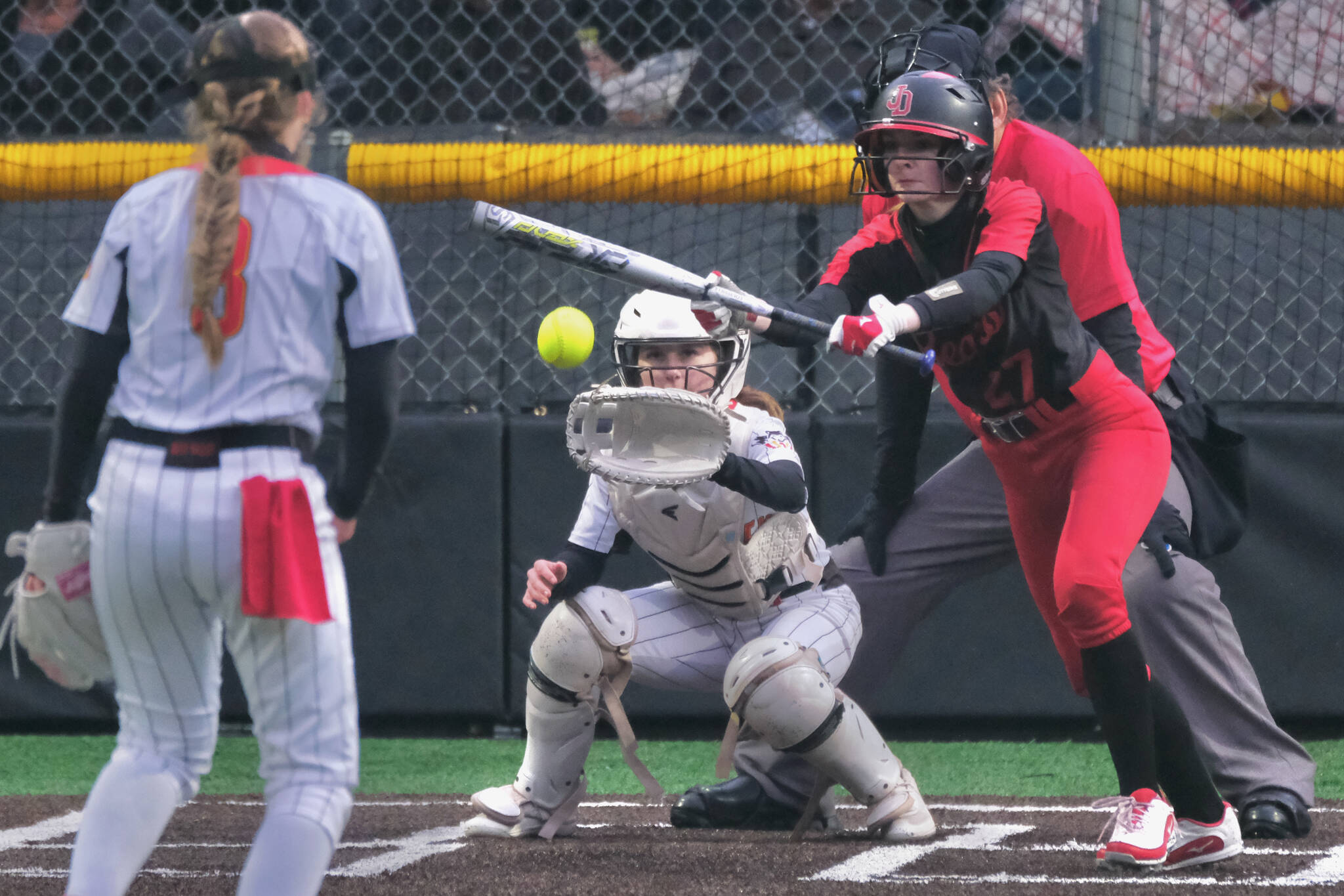 Crimson Bears win softball clash against Wolfpack