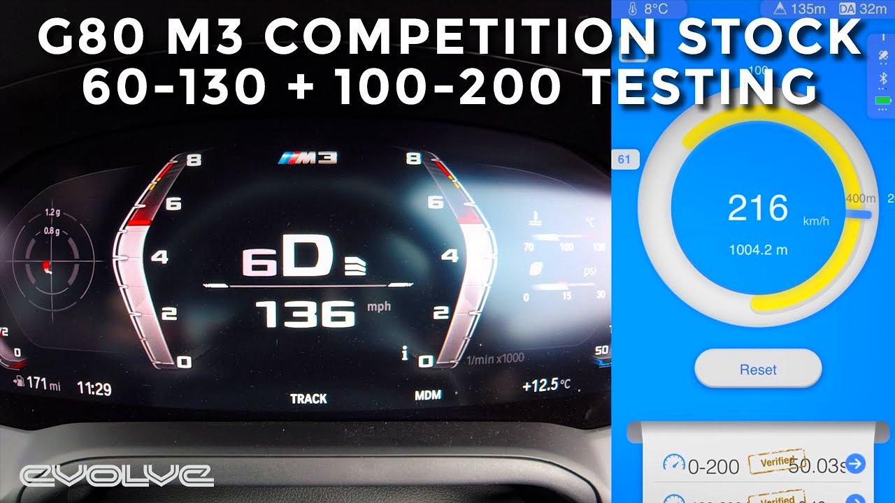G80 M3 Competition Dragy Test | 60–130mph vs F80 M3