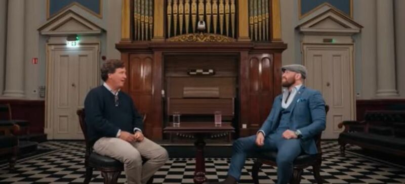 Who is Tucker Carlson, and what did he talk to Conor McGregor about?