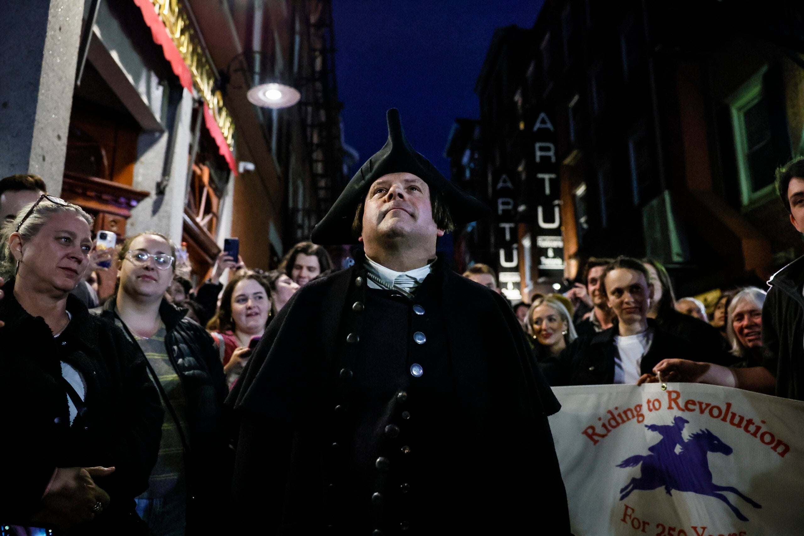 Paul Revere’s famous Midnight Ride makes its way from the North End to ...