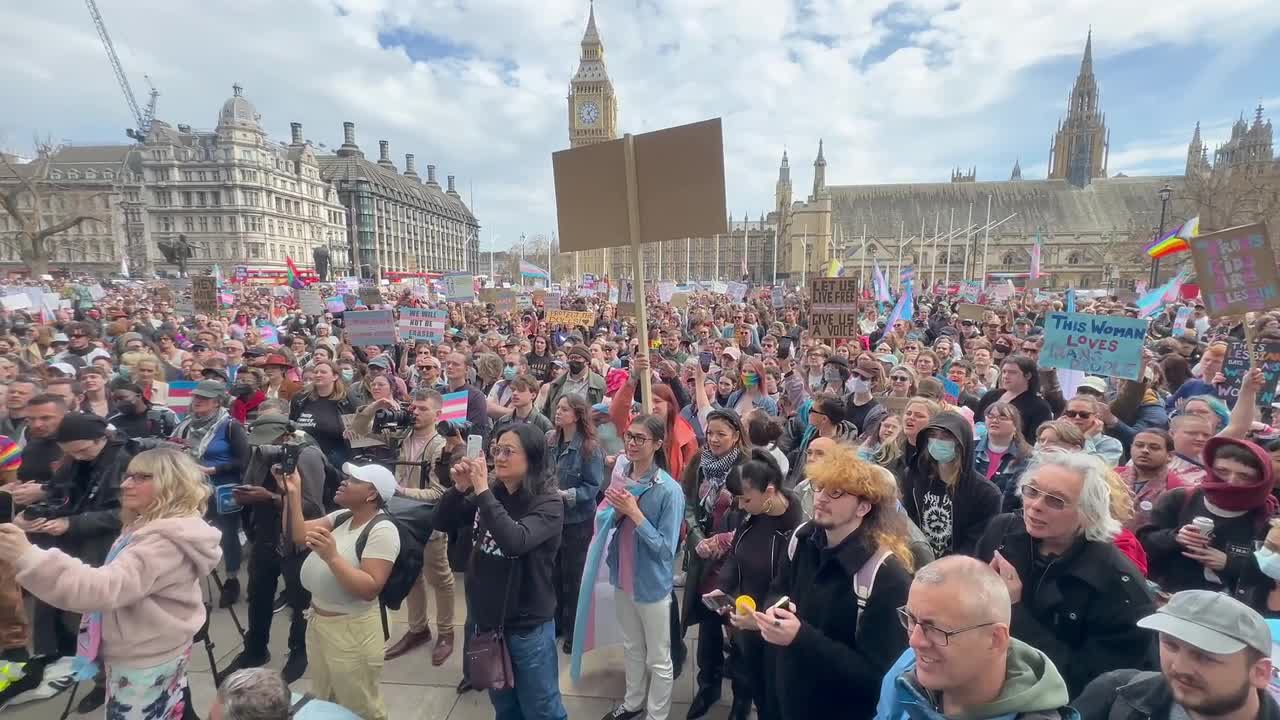 Thousands protest Supreme Court ruling on definition of woman in London