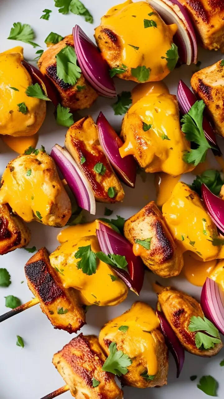 How to make the easiest cheesy chicken kebabs at home