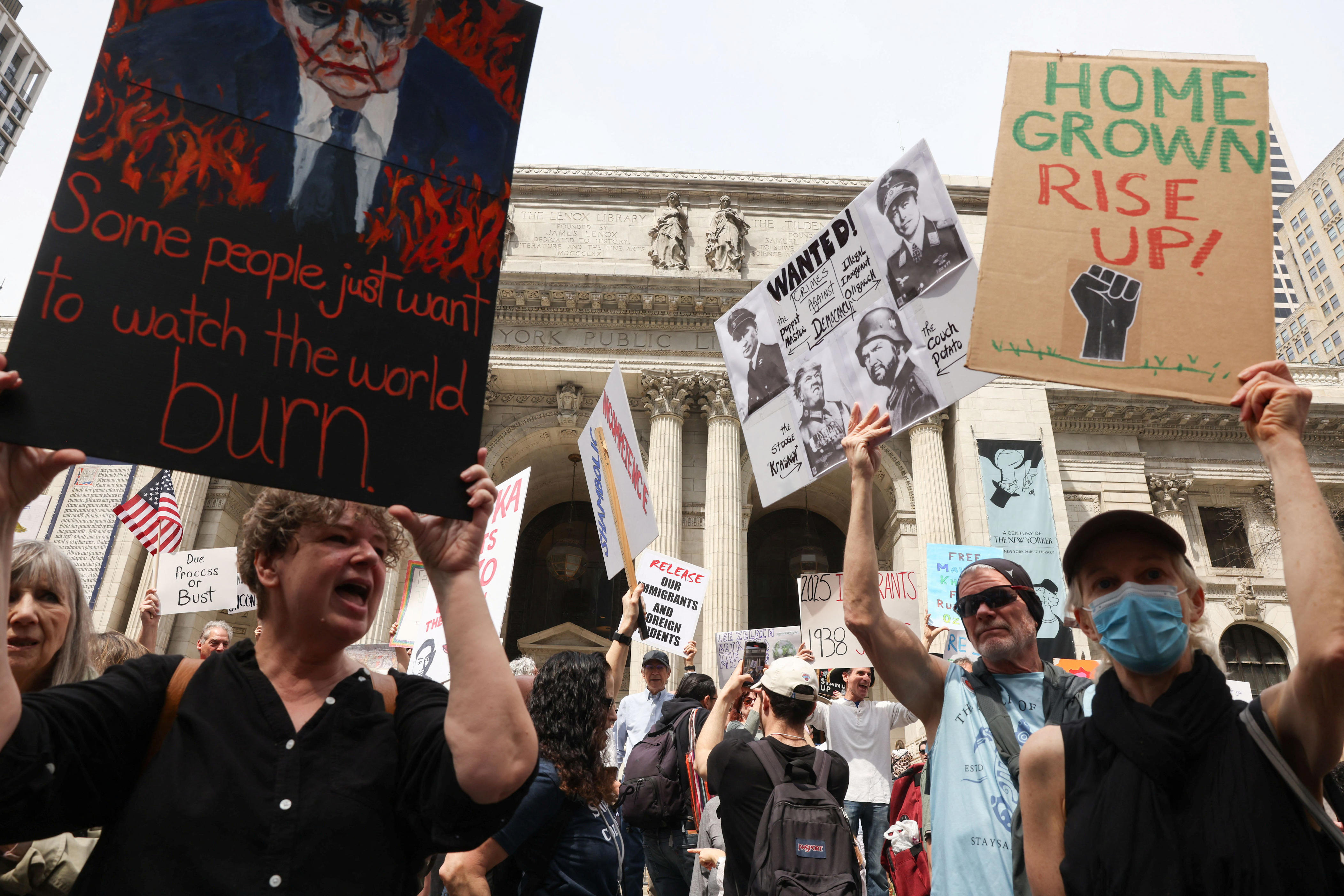 Nationwide "Hands Off!" 50501 protests against Trump continues for ...