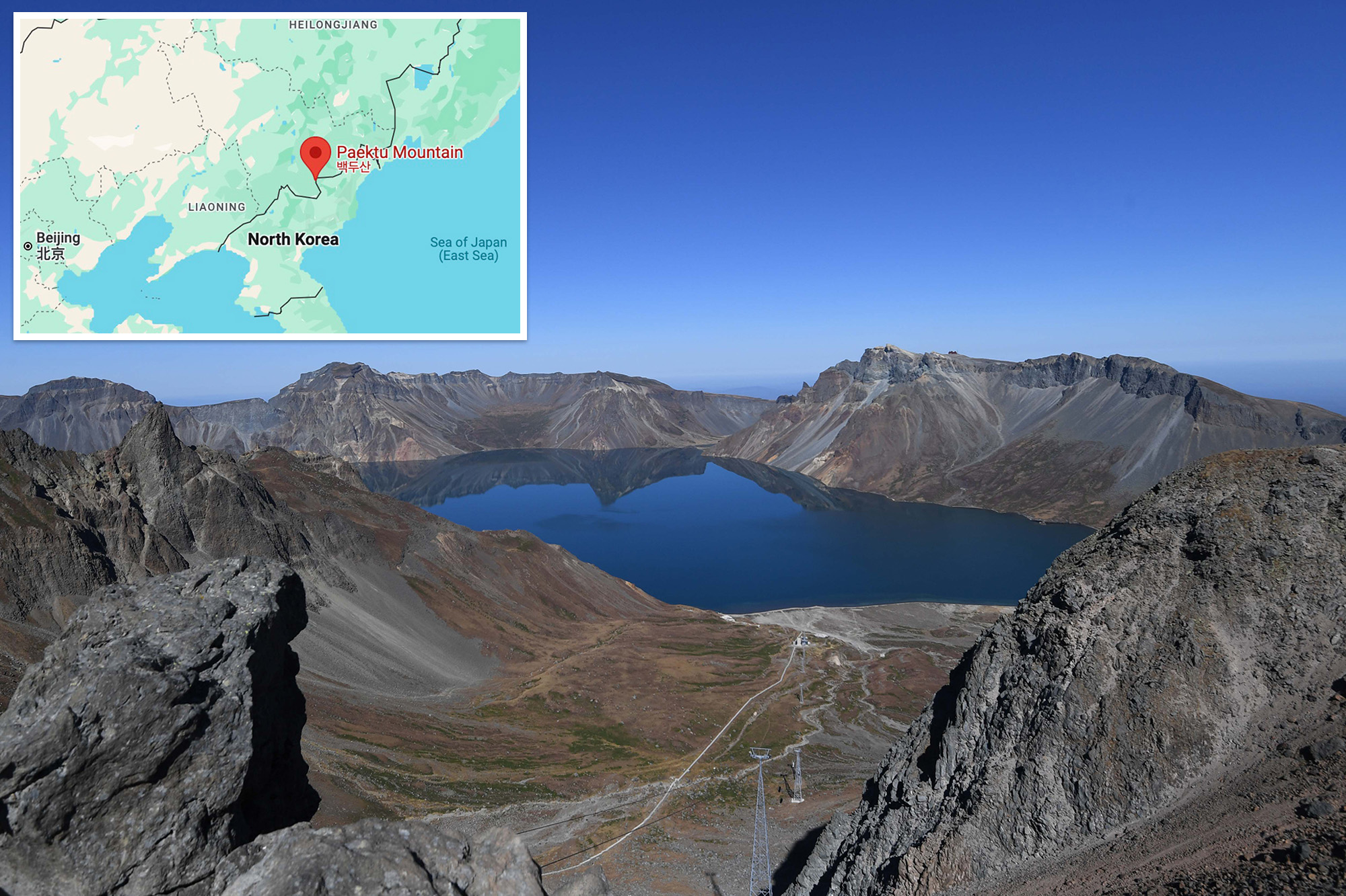 Sacred North Korean mountain and active volcano Mount Paektu named a ...
