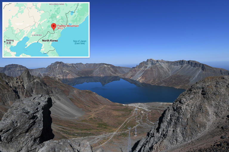 Sacred North Korean mountain and active volcano Mount Paektu named a ...