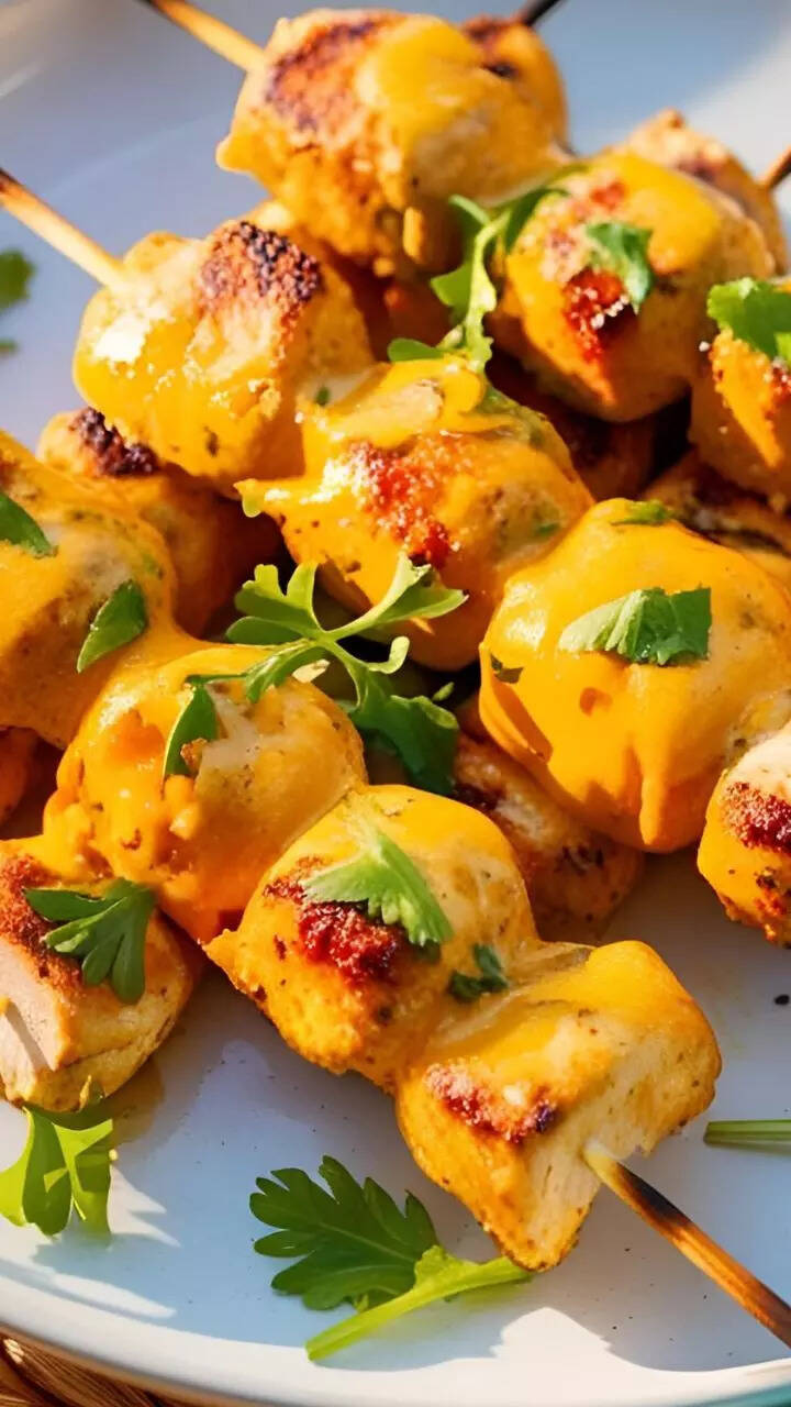 How to make the easiest cheesy chicken kebabs at home
