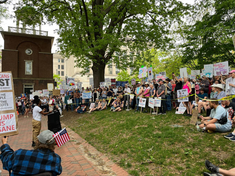 Protesters gather for 50501 Movement against Trump administration