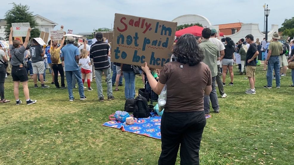 'No Kings!' protesters rally nationwide and locally on Saturday April 19