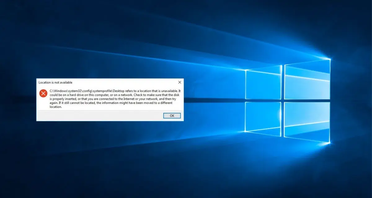 Cómo solucionar el error de Windows ‘system32\config\systemprofile\Desktop no está disponible ...