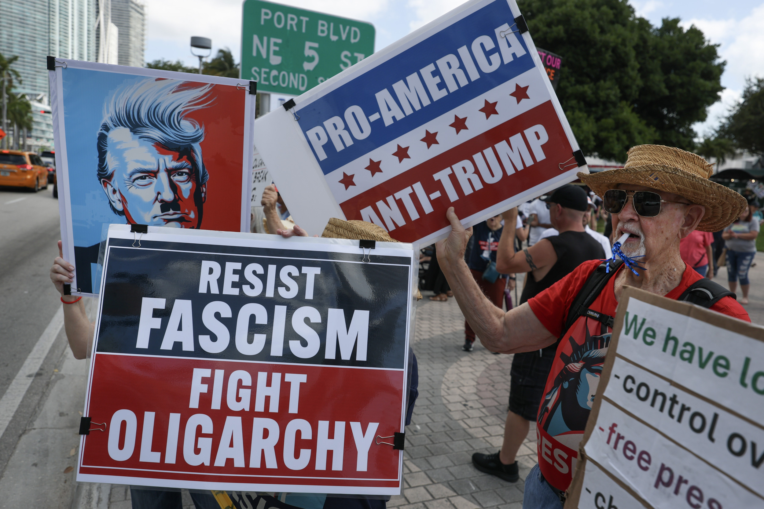 Photos Show Massive '50501' Anti-Trump Protests Across the Country