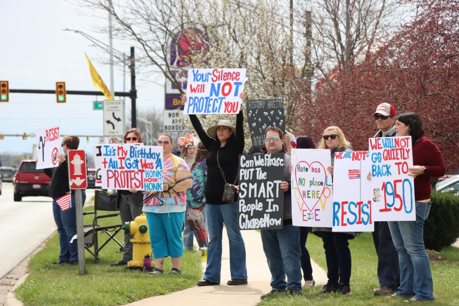 West Michigan protests against Trump administration draw crowds