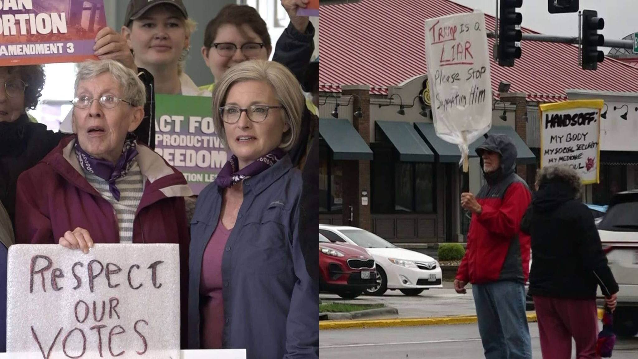 Two separate protests in Springfield. One on state abortion rights, one ...