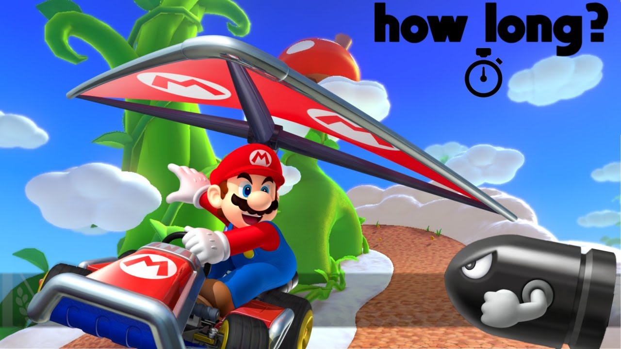 How long can you fly for in Mariokart 8 Deluxe?