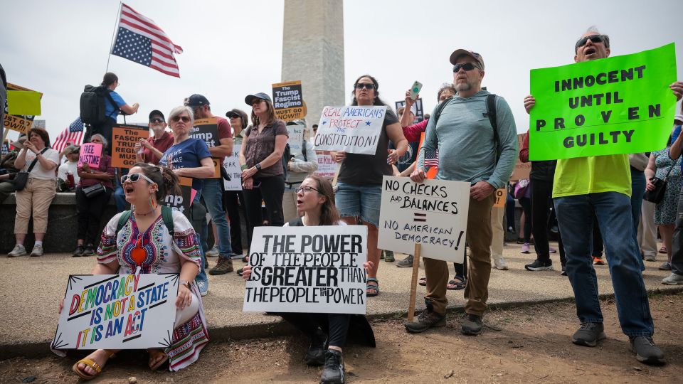 ‘50501’ protesters denounce Trump administration in nationwide rallies ...