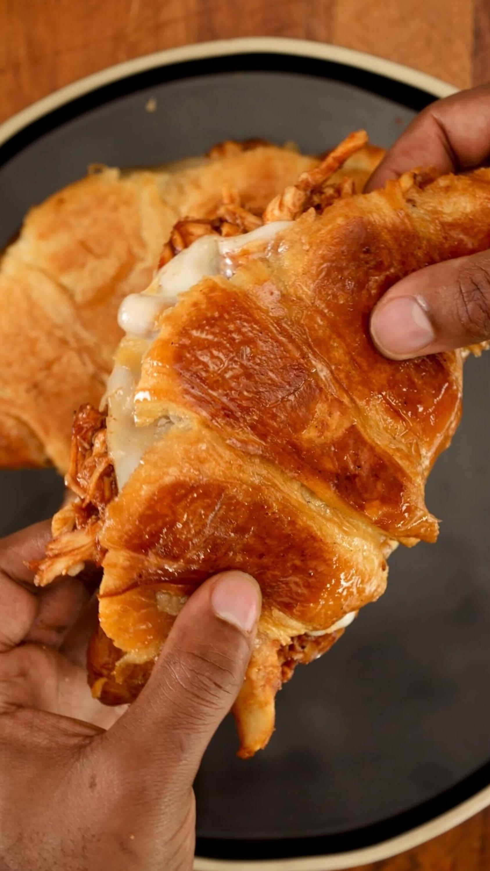 Smashed BBQ Chicken Croissant