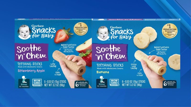 Recall reminder issued for baby teething sticks after reports of ...