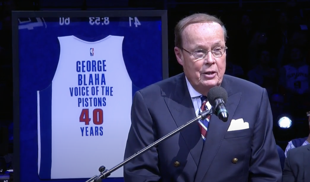 Pistons' George Blaha discusses Ernie Harwell's advice