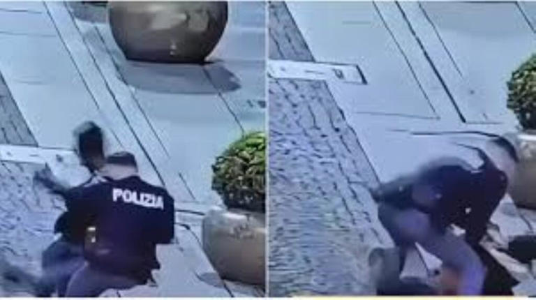 Giovane colpisce una volante, agente lo stende con una manovra a terra: il video fa il giro dei ...