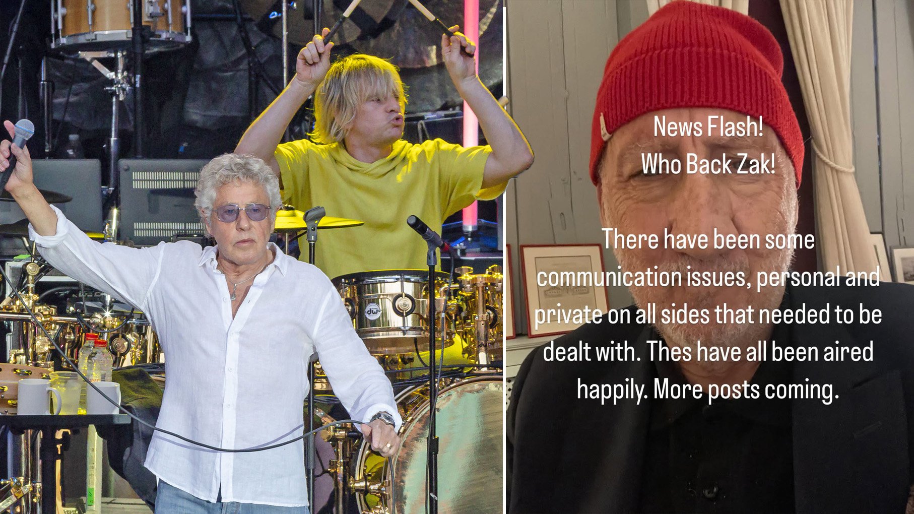 The Who re-hire drummer Zak Starkey after issuing statement on ...