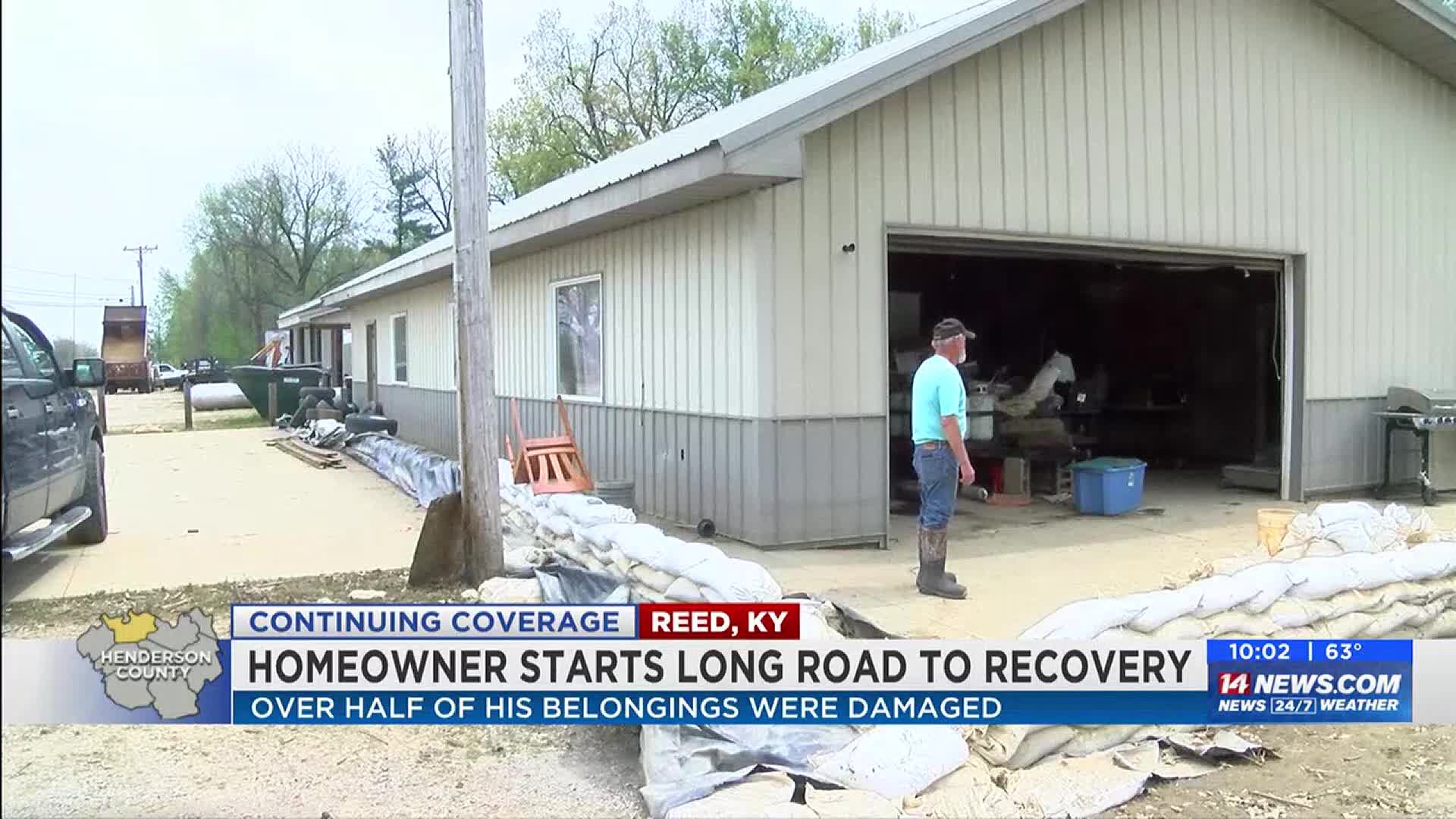 Homeowner starts long road to recovery after flood damage