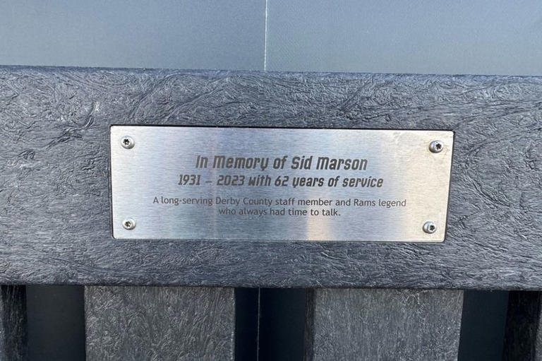 Derby County remembers 'legendary staff member' with bench outside ...