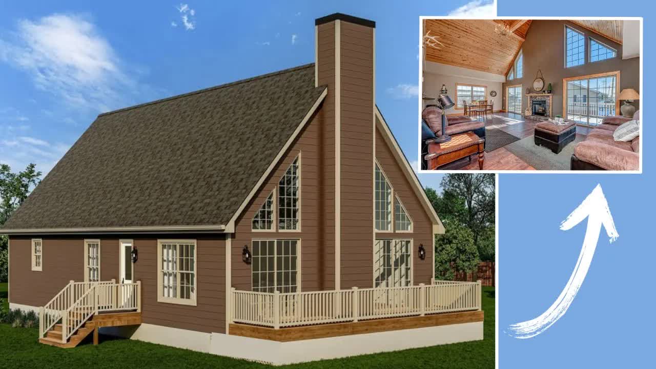 The ULTIMATE "rustic" chalet/lodge modular home! Inside is CRAZY ...