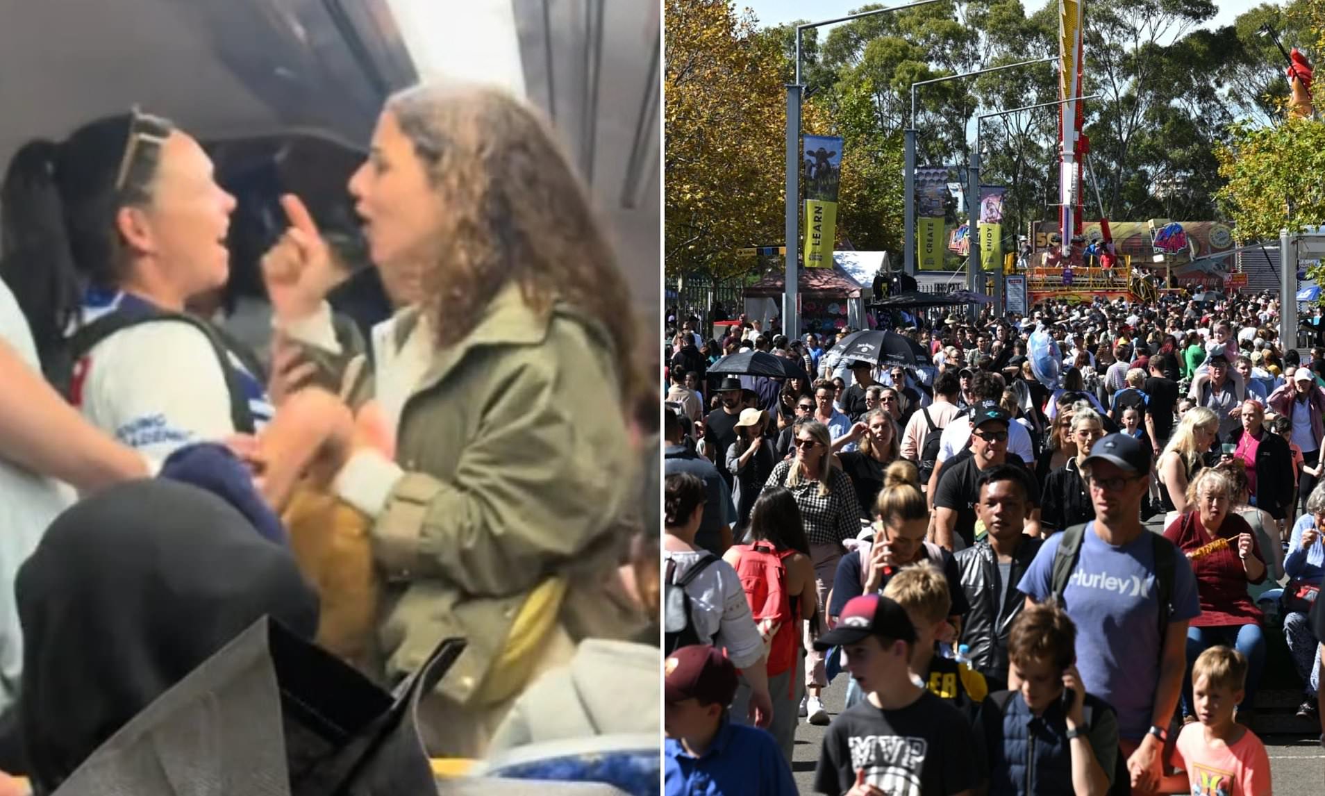 Wild moment argument erupts on train: 'We don't like immigrants'