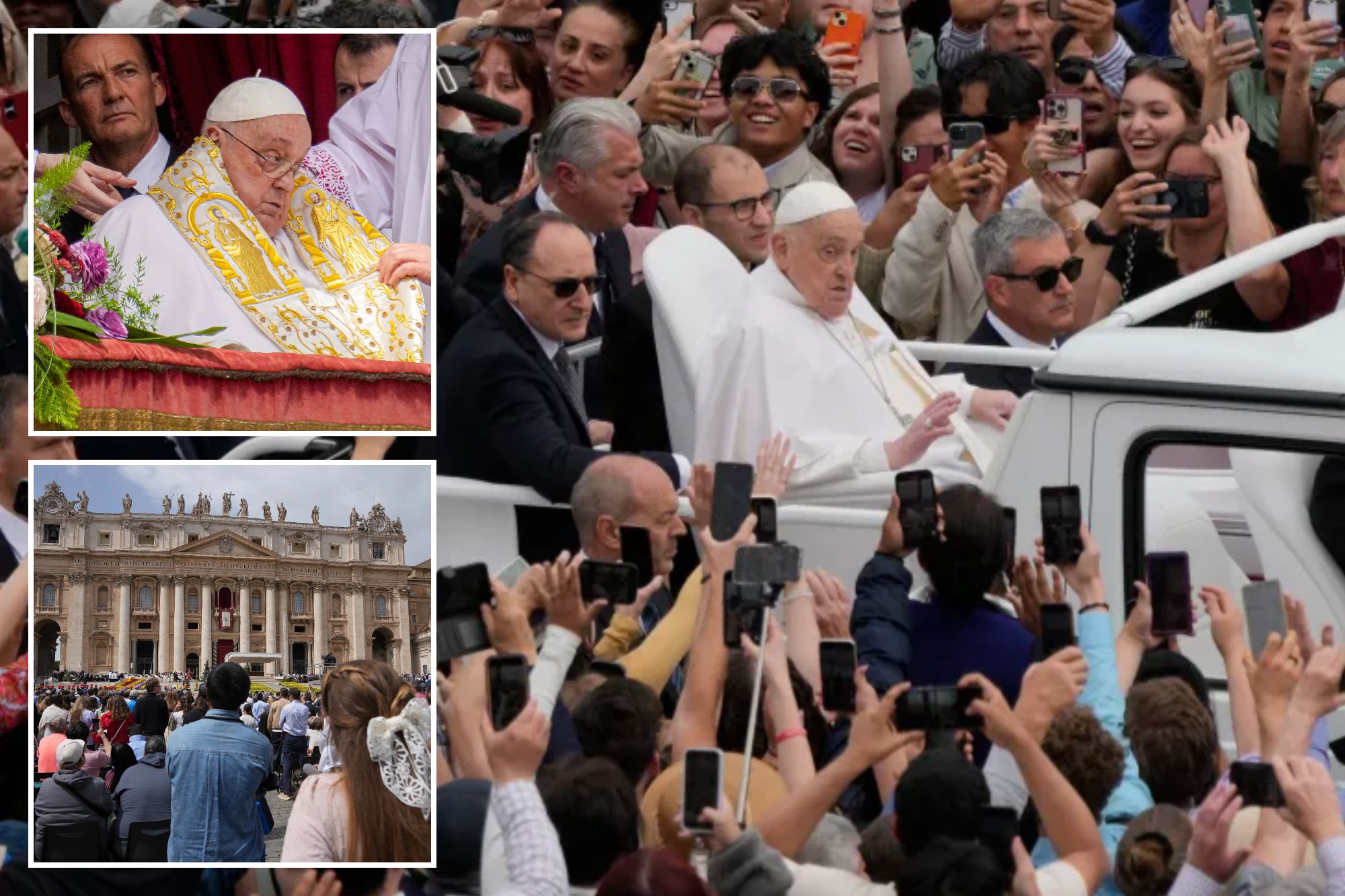 Pope Francis emerges for Easter, greets cheering crowd with surprise ...