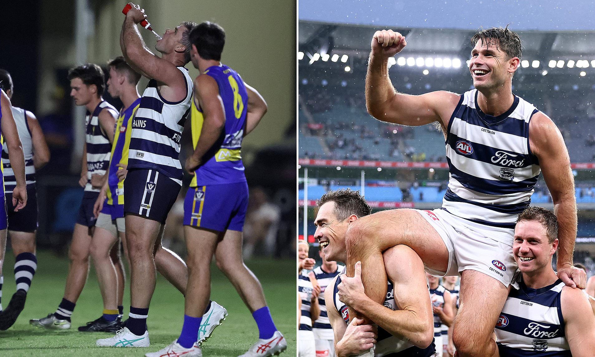 Can you spot the hilarious detail as footy great Tom Hawkins returns to ...