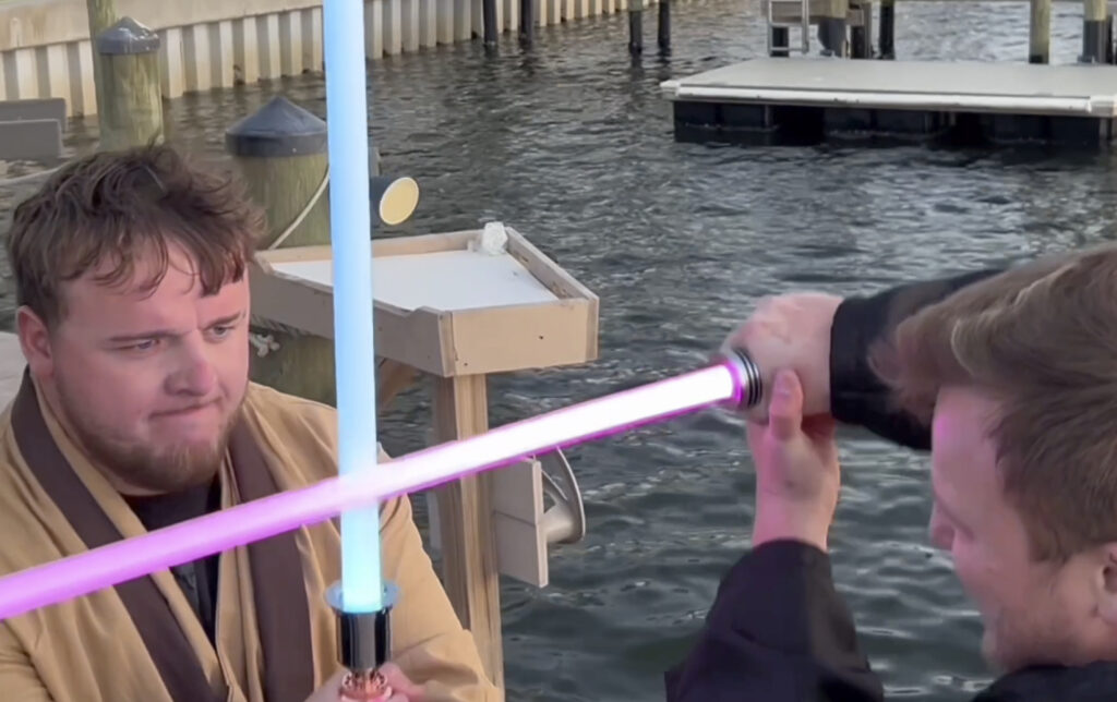 Star Wars Superfan Dad’s Ultimate Gender Reveal in Jedi Battle Showdown