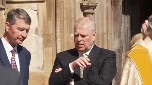 Prince Andrew makes rare public appearance at Easter Sunday service