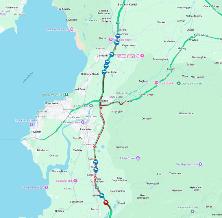 Long delays on major motorway after serious crash closes lanes