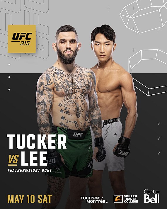 UFC 315 Update: Gavin Tucker to Face Jeong Yeong Lee in Montreal