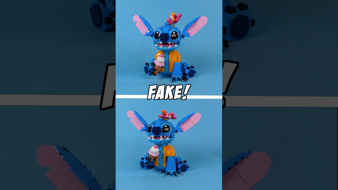 Real vs. FAKE LEGO Stitch... Can you tell the difference?