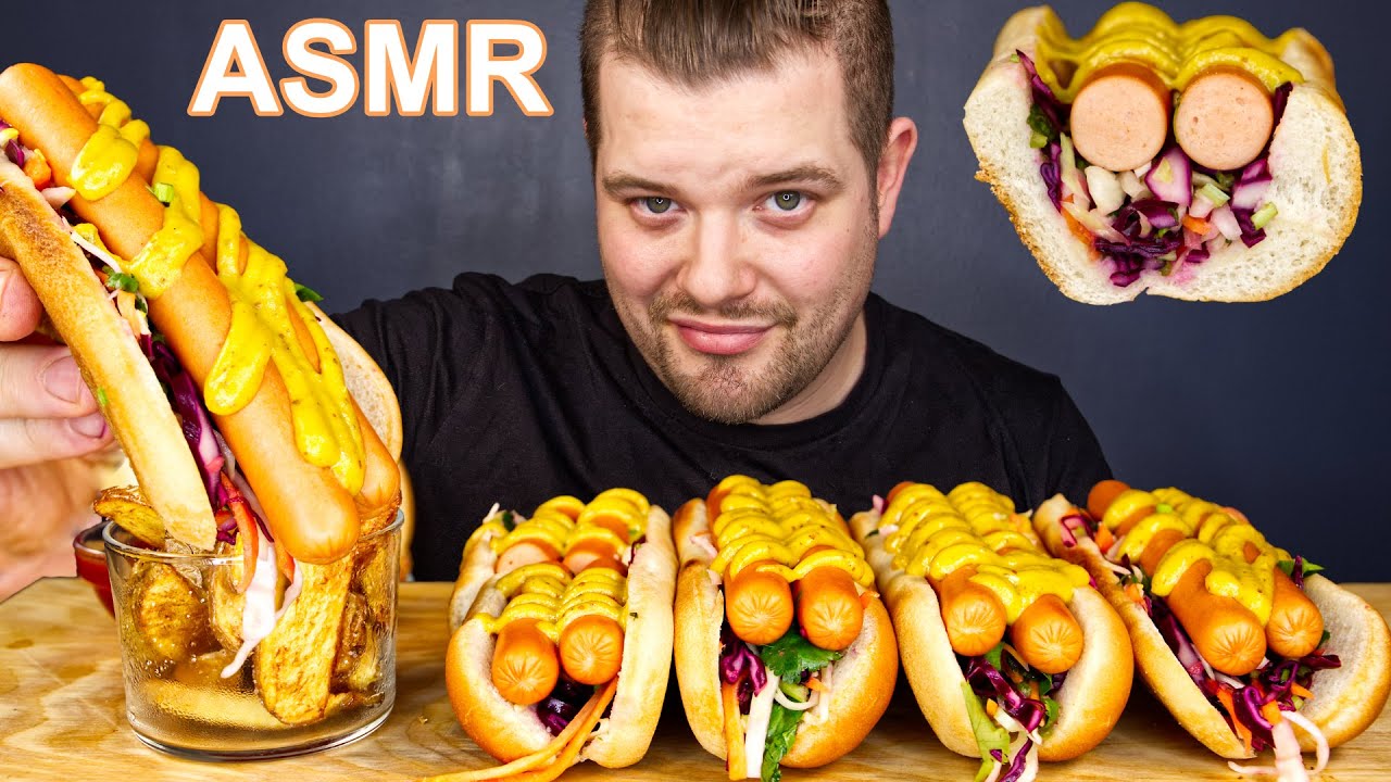 ASMR Hot Dogs Mukbang | Dave Kay ASMR