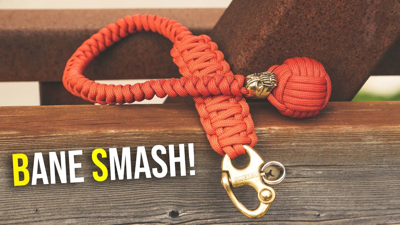 SIMPLE Bane Monkey's Fist Impact Tool ¦ Paracord TUTORIAL